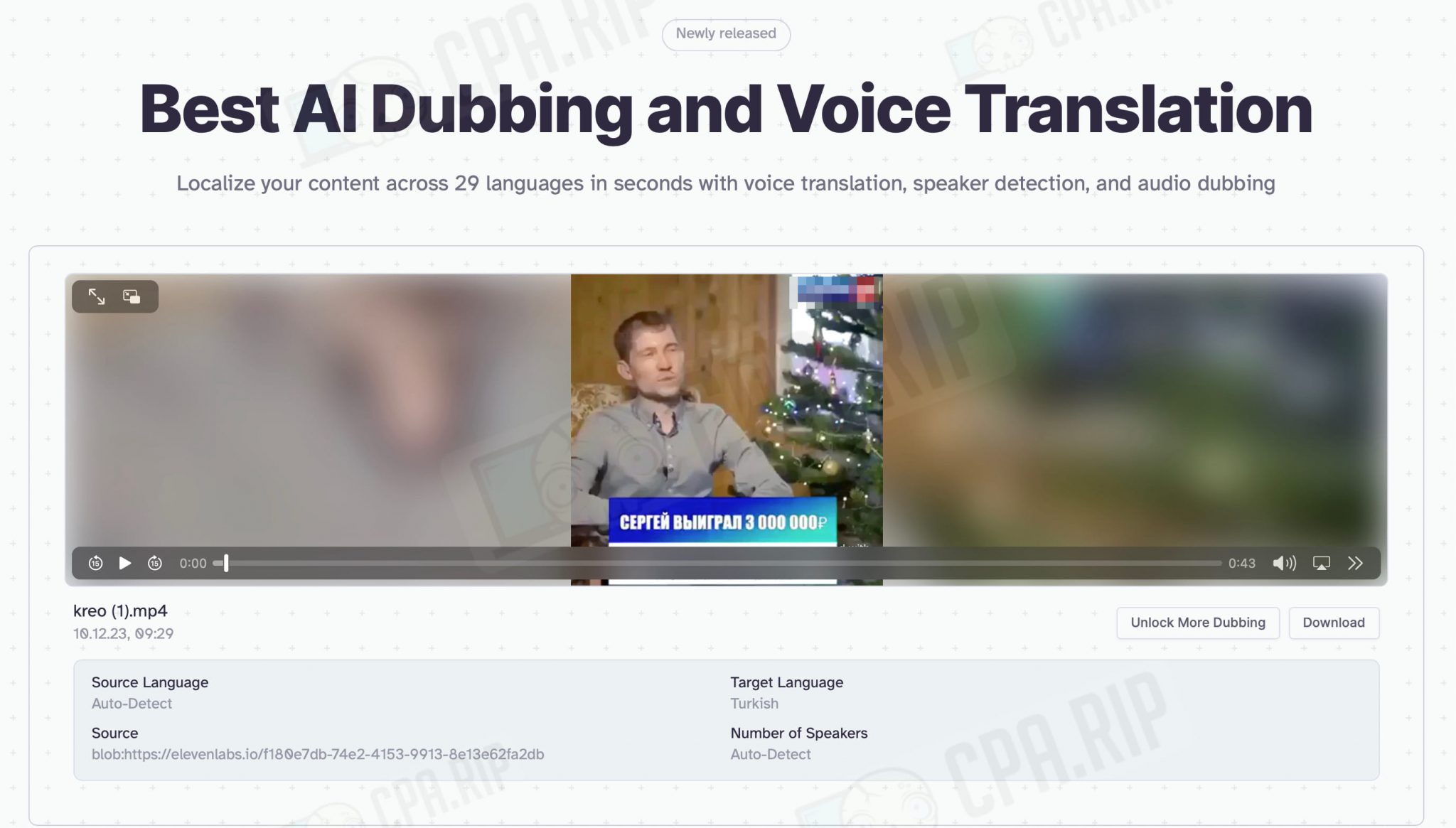ElevenLabs Dubbing - перевод и дублирование голоса на видео с помощью нейросети