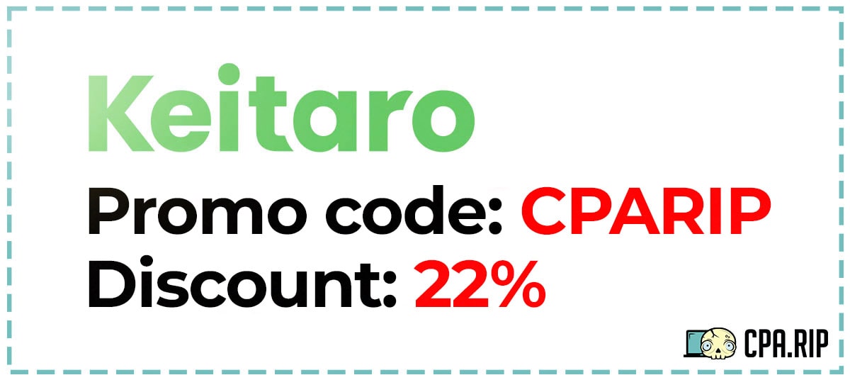 Promo code for Keitaro 22% discount