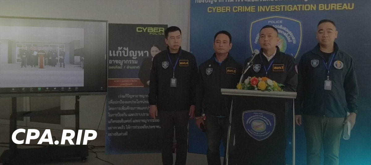 Thailand's cyber police dismantled a major online gambling network - CPA.RIP