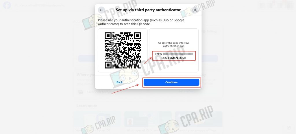 How to set up 2FA via the Authentication App on Facebook using ...